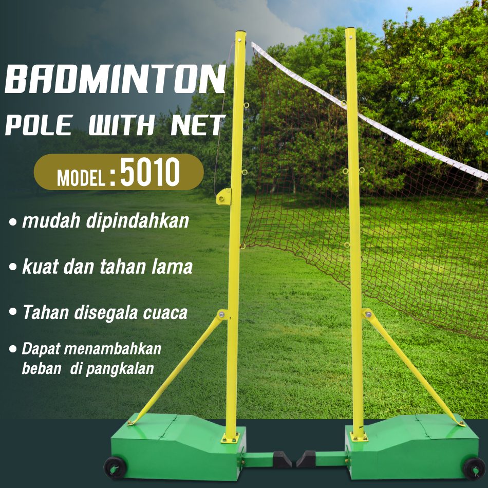 HTD Sport Tiang Portable Badminton Pole Net 5010 NET 6.1M | Lazada ...
