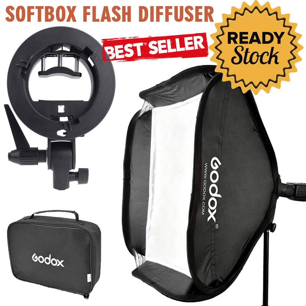 Softbox Flash Diffuser Camera DSLR Foto Shoot Fotografi Studio Poto ...