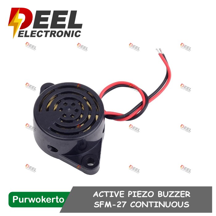 BUZZER ACTIVE SFM-27 PIEZO CONTINOUS SPEAKER SOUND ALARM BELL 3-24V DC ...