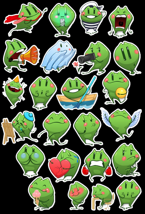 Stiker Kartun Katak kodok Hijau isi 24 pcs | Lazada Indonesia