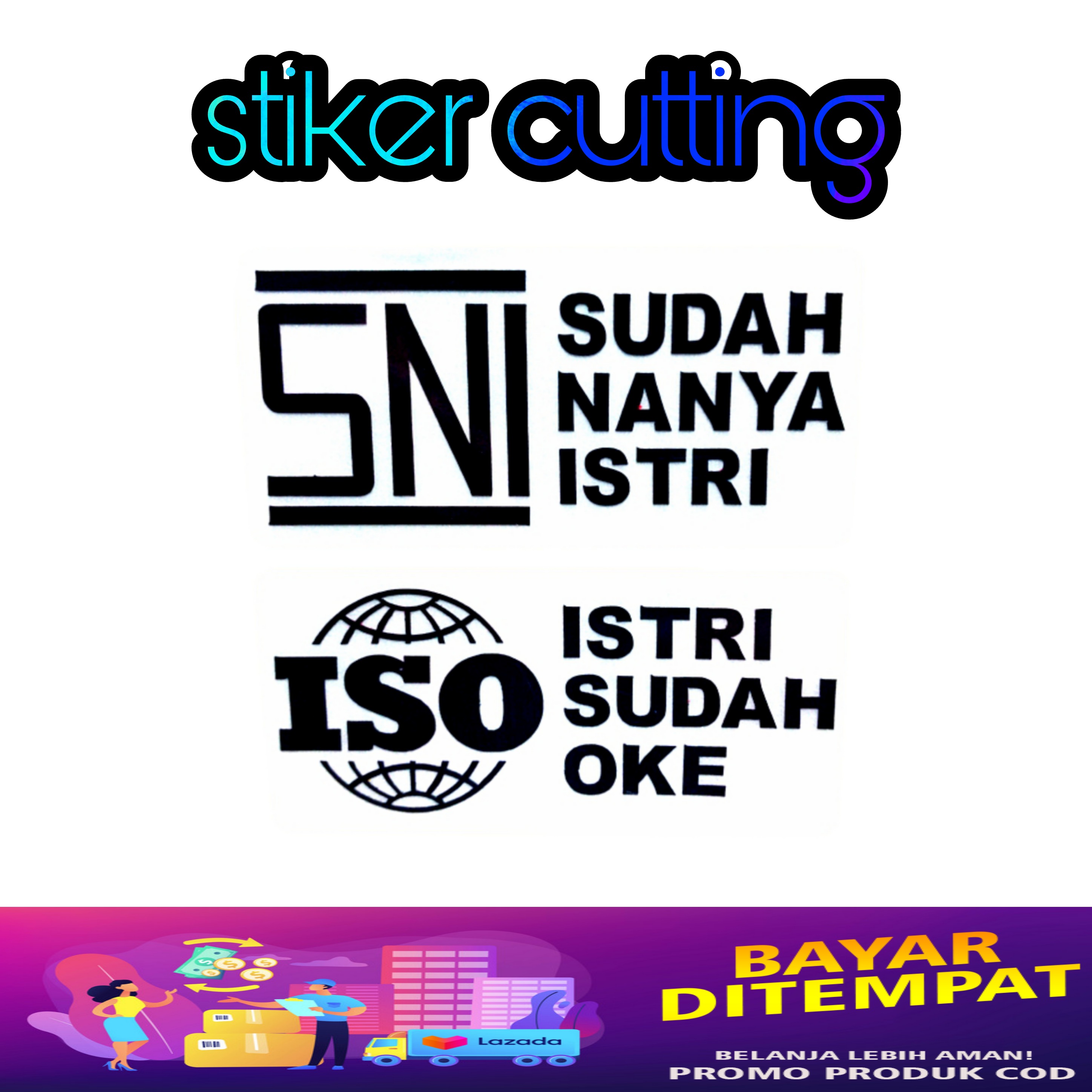 stiker lucu unik - SNI ISO - Safia variasi | Lazada Indonesia