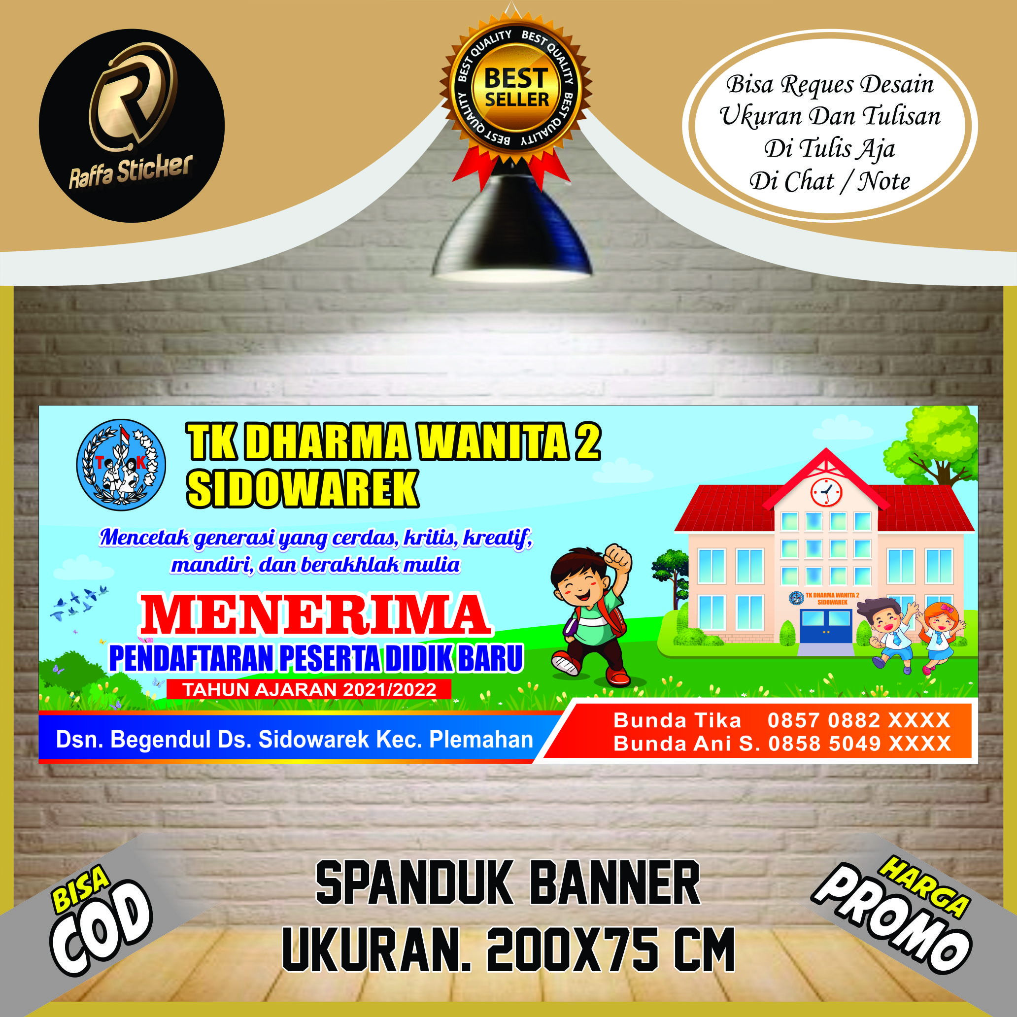 Spanduk Banner Backdrop Menerima Siswa Baru TK PAUD KOBER SD/ Banner ...