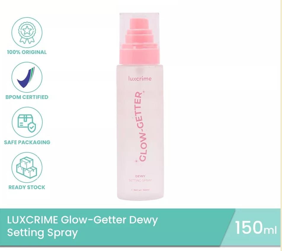 LUXCRIME SETTING SPRAY Glow-Getter Dewy Setting Spray | Lazada Indonesia