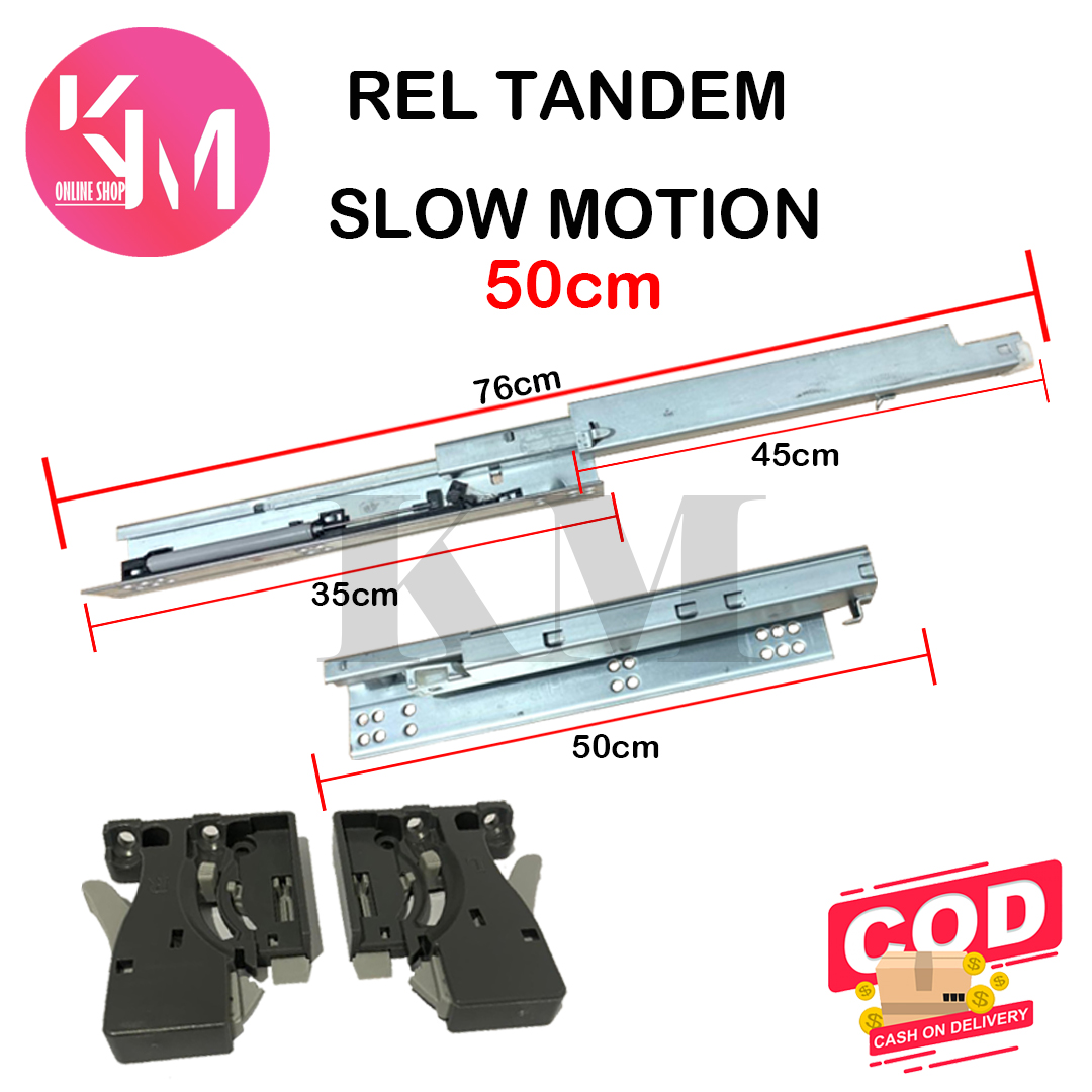 Rel Laci Tandem Slowmotion Double Extention (2x Tarikan) 50 cm isi 1 ...