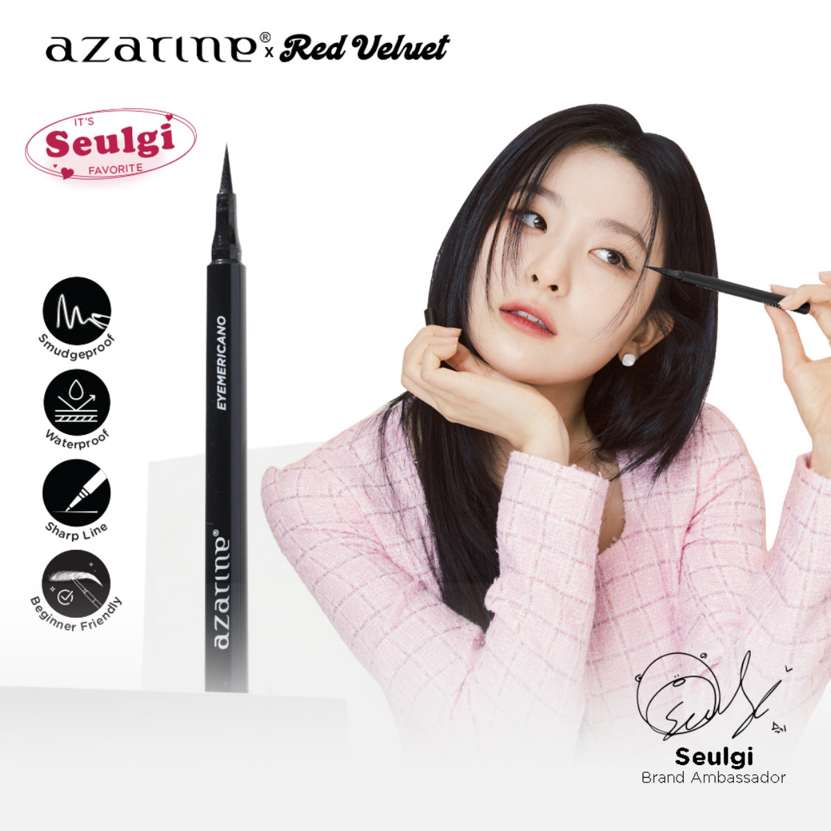 AZARINE x Red Velvet Oh! So Fine Liner Eyeliner | Lazada Indonesia