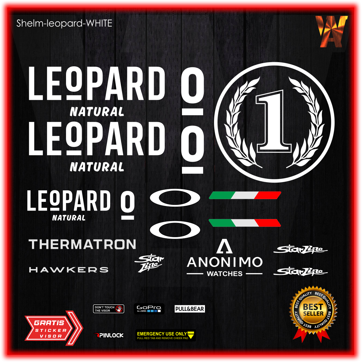 Stiker Helm Motif Leopard Untuk Helm Fullface atau Halfface | Lazada ...