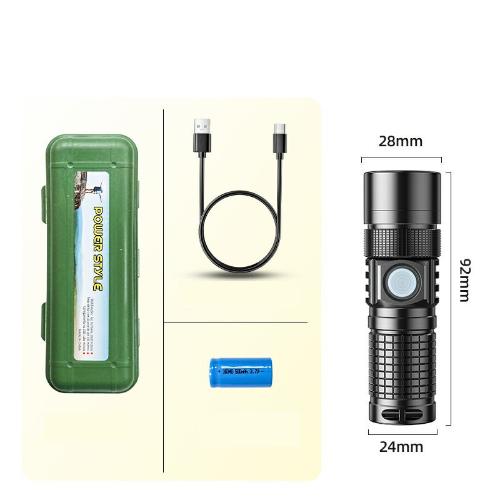 Senter Super Mini Terang Senter Tahan Air Jarak Jauh 1000M Lampu LED ...