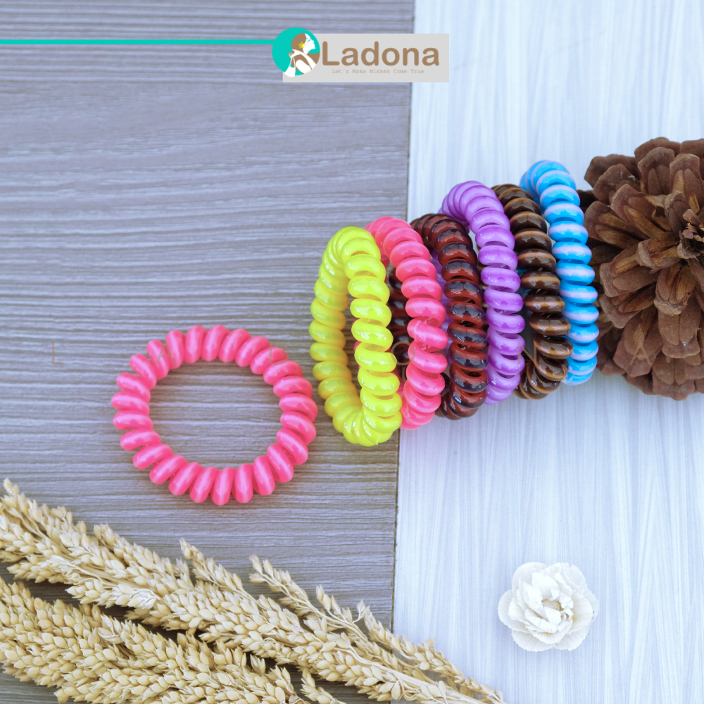 ISI 2 Ikat Rambut Kabel Tebal Kunciran Kabel Ikat Rambut Spiral Karet ...