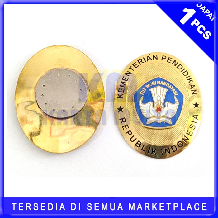 Pin Logo Kementerian Pendidikan RI – Pin Model Oval - KM / 1pcs ...