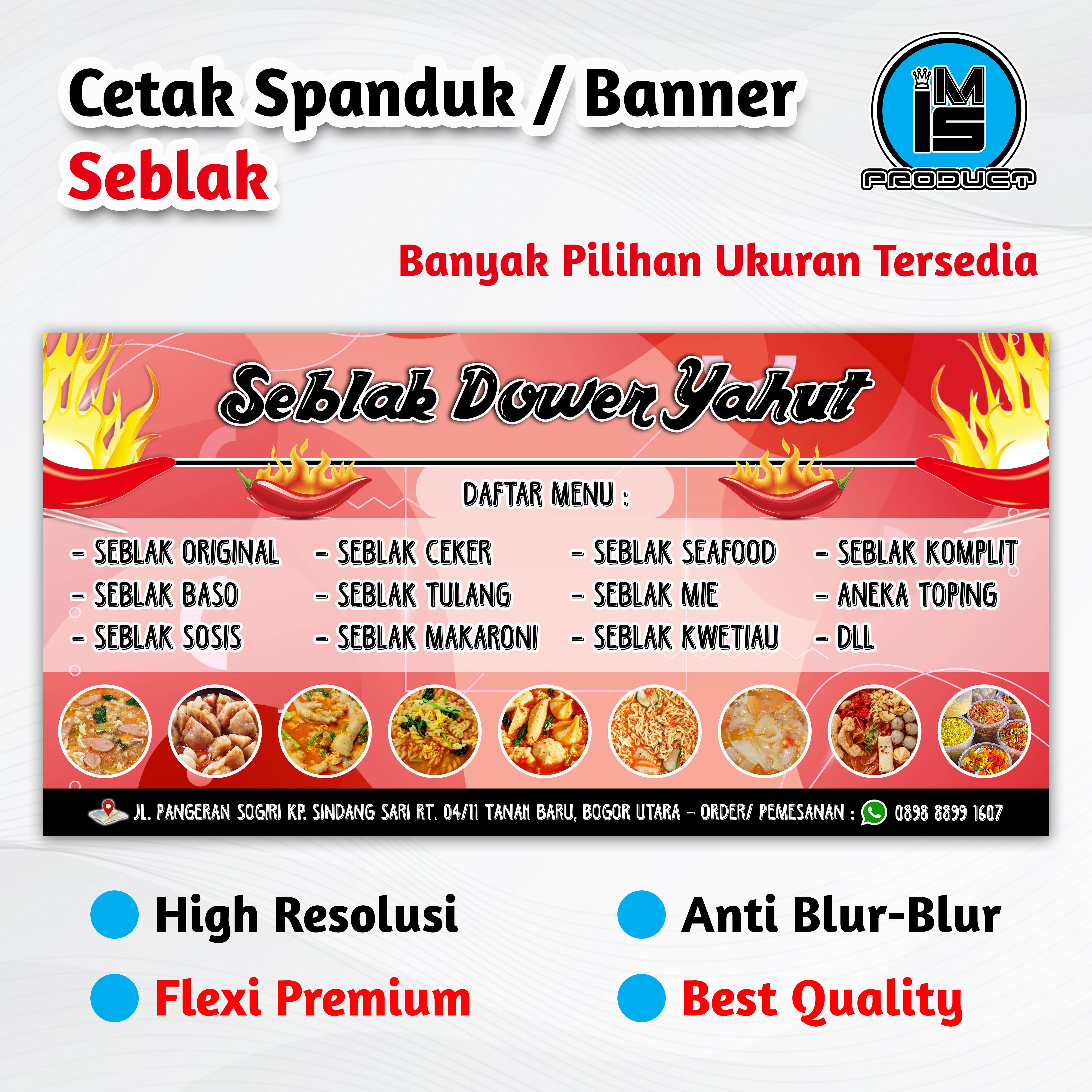 cetak spanduk banner jualan seblak | Lazada Indonesia