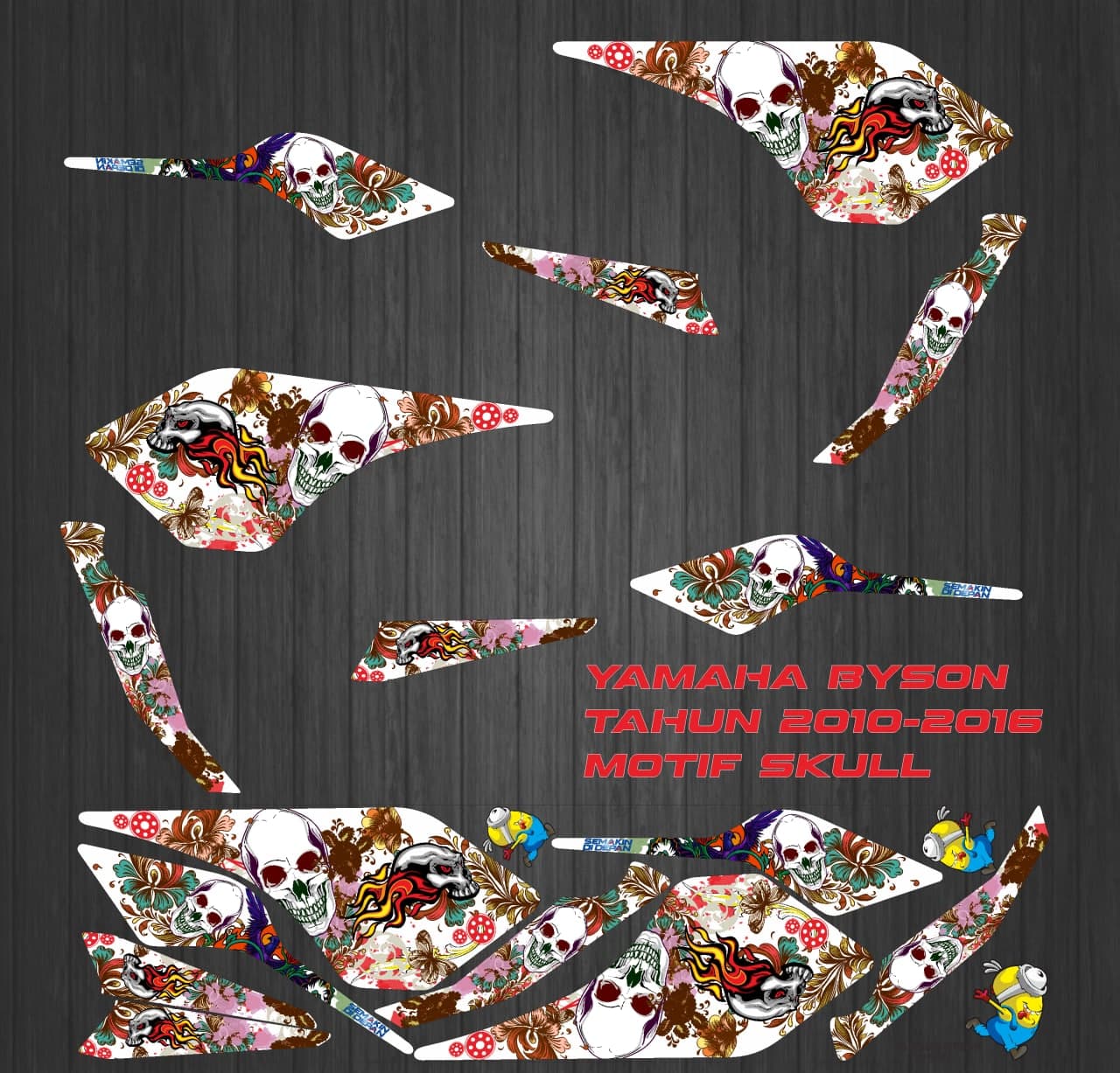 STIKER STRIPING DECAL YAMAHA BYSON TH 2010-2016 SKULL | Lazada Indonesia