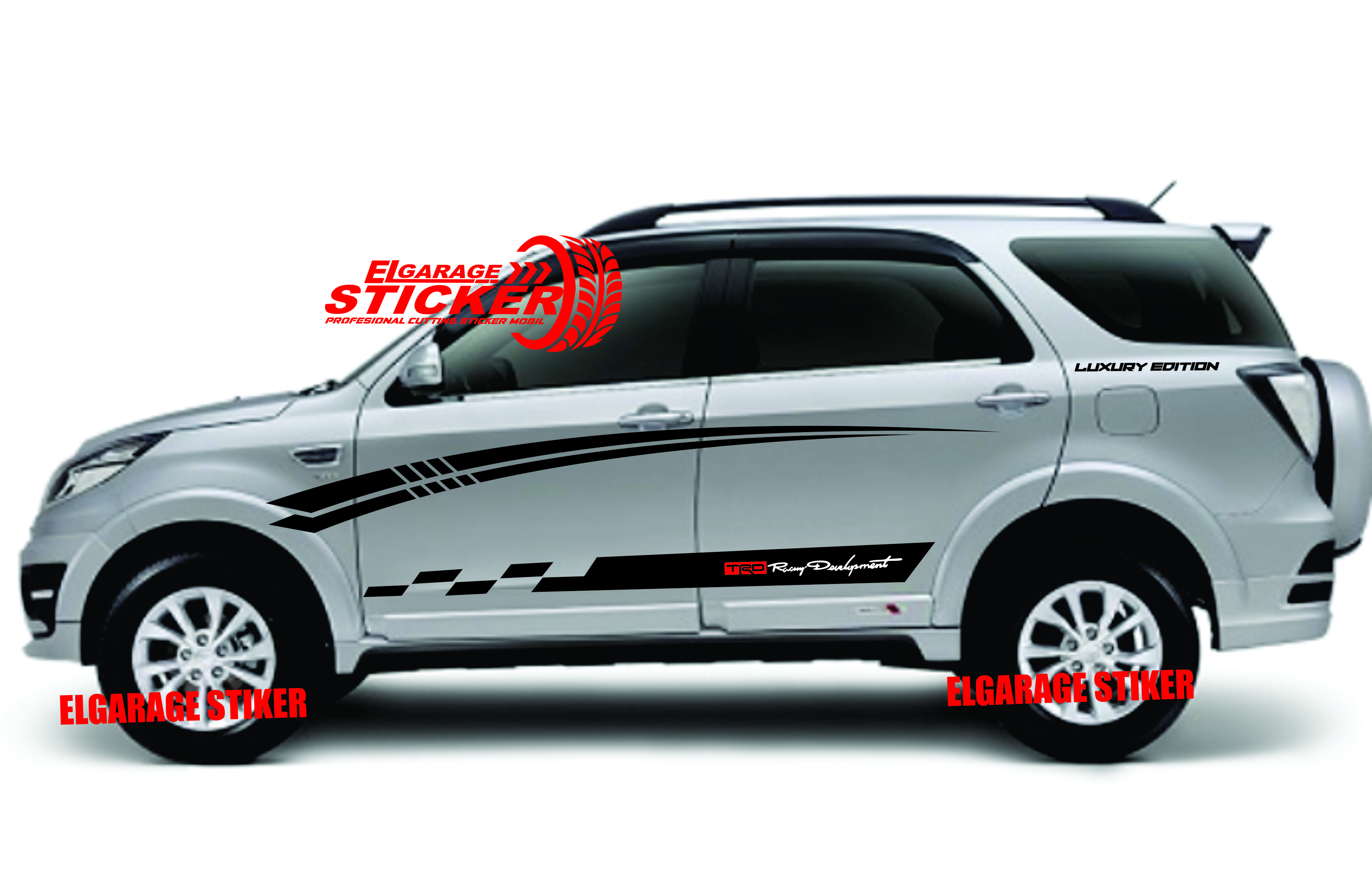 Stiker mobil rush cutting stiker striping racing stiker variasi body ...