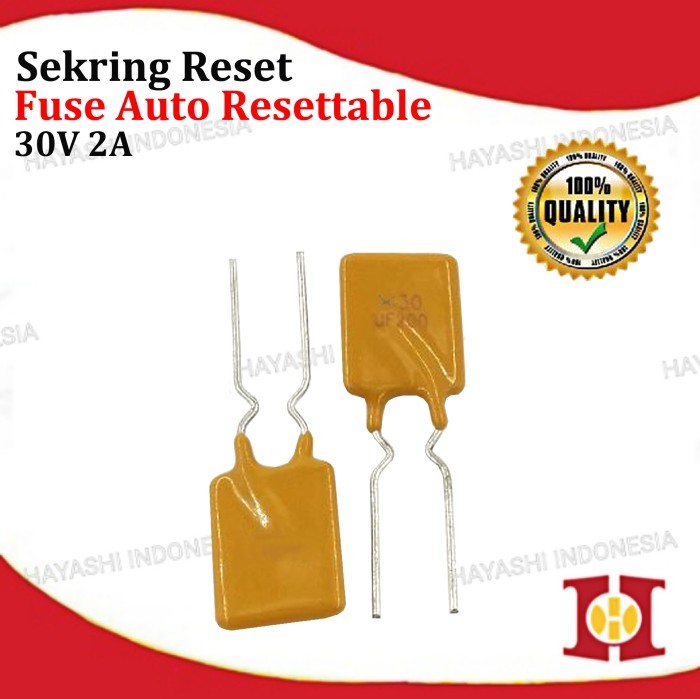 Sekring Reset Otomatis Auto Resettable Fuse Self Recovery PPTC 30v 2A ...
