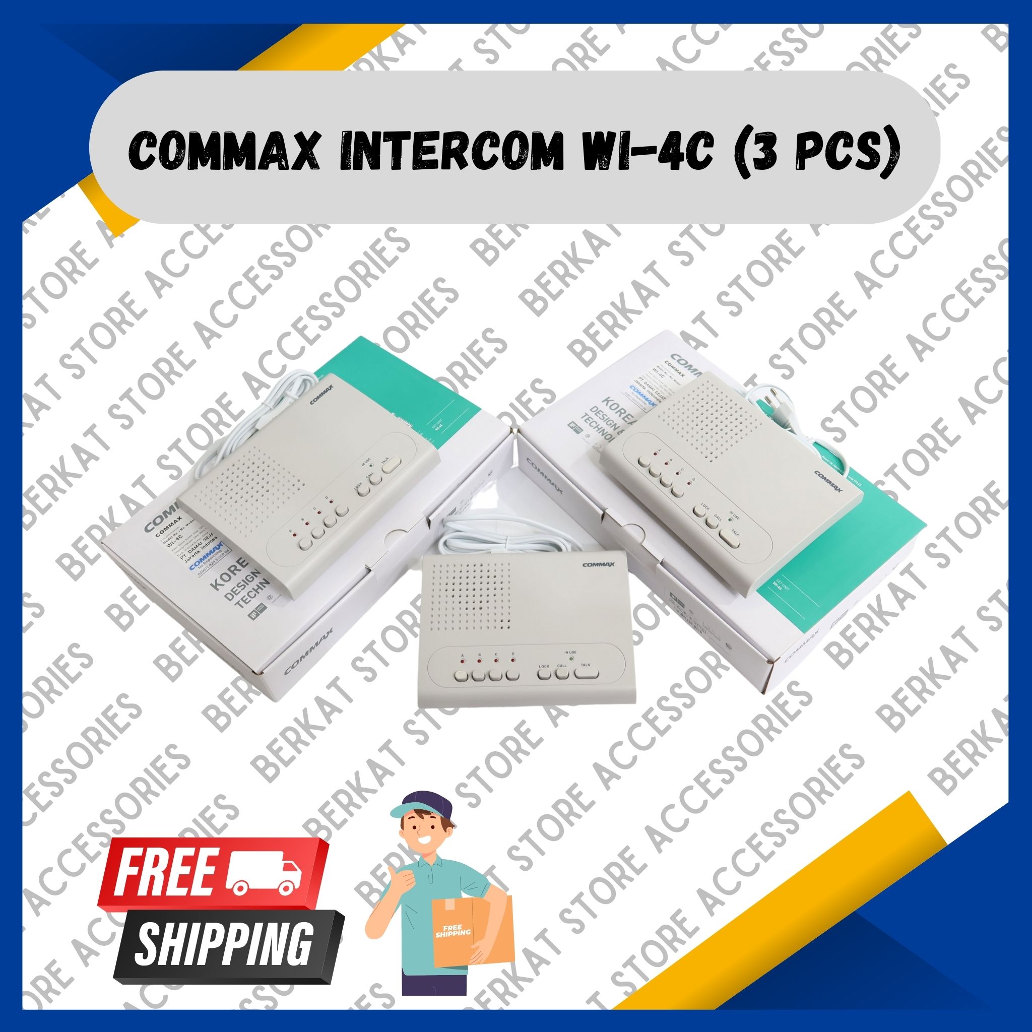 Intercom Wireless Commax WI-4C Putih (3 pcs) | Lazada Indonesia