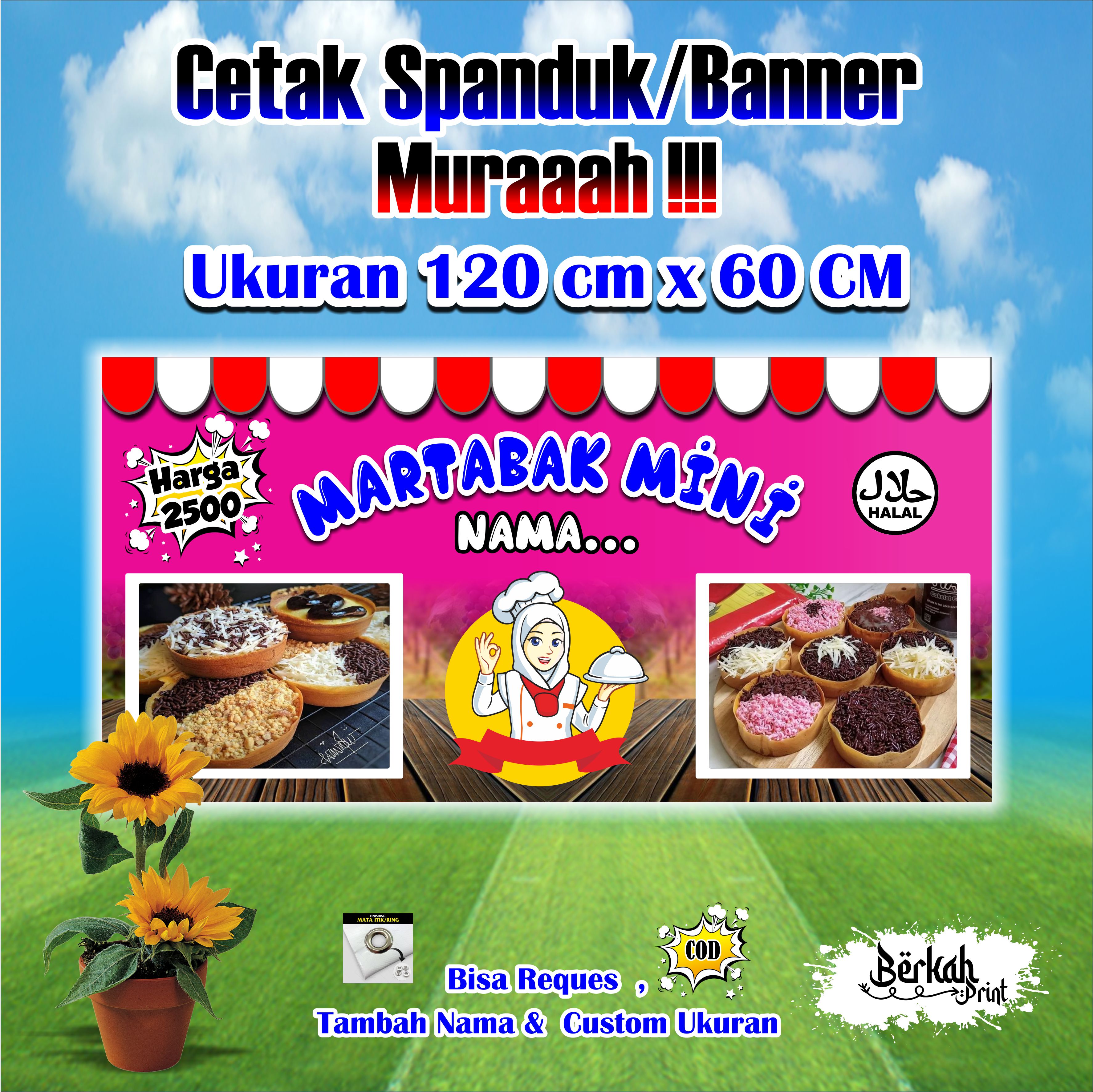 Spanduk Banner Martabak Mini Ukuran 120 cm x 60 cm | Lazada Indonesia