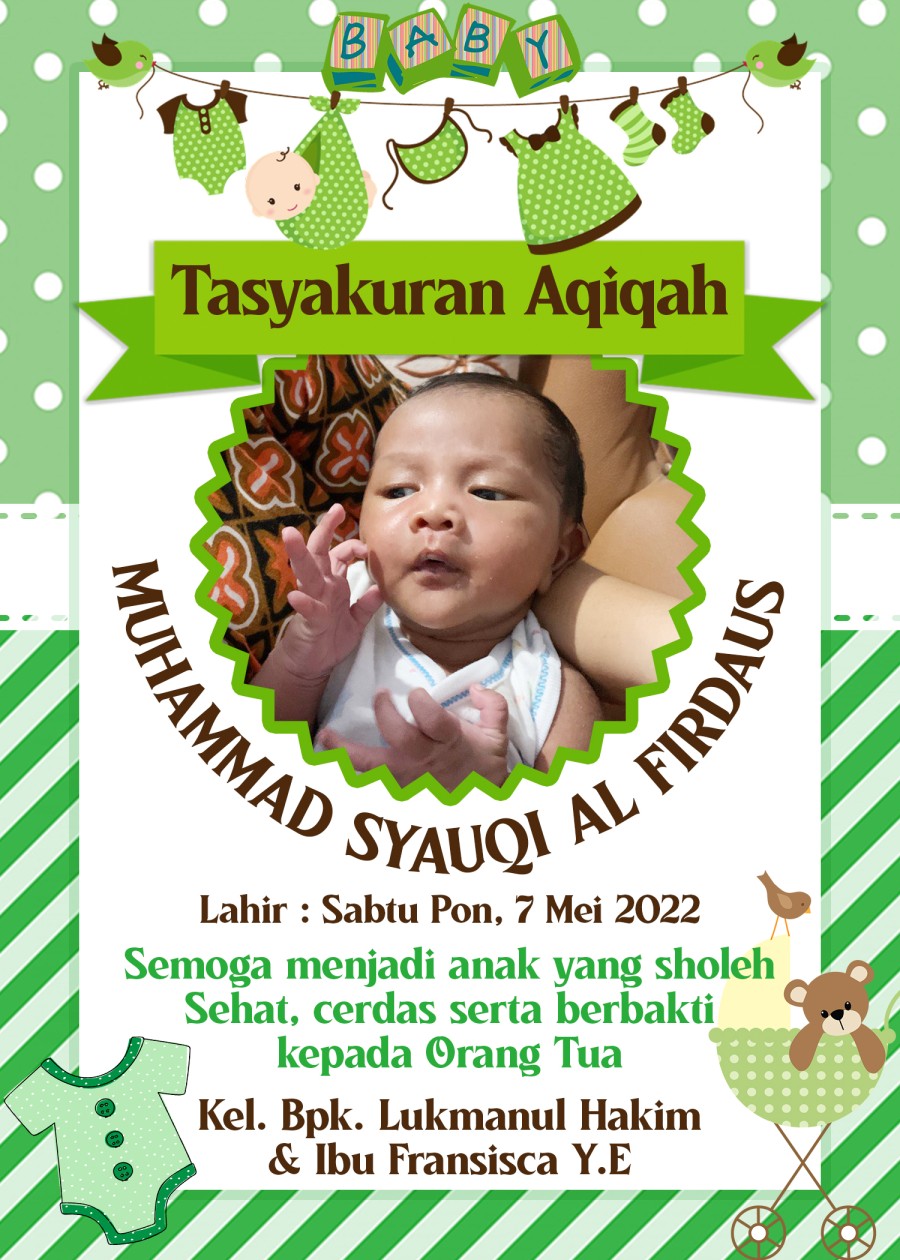 36 Pcs Sticker Aqiqah | Sticker Tasyakuran Aqiqah | Sticker Nasi Box ...