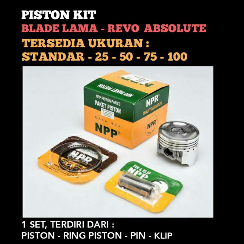 Piston Kit Blade Lama - Revo Absolute Ukuran Standar 25 50 75 100 ...