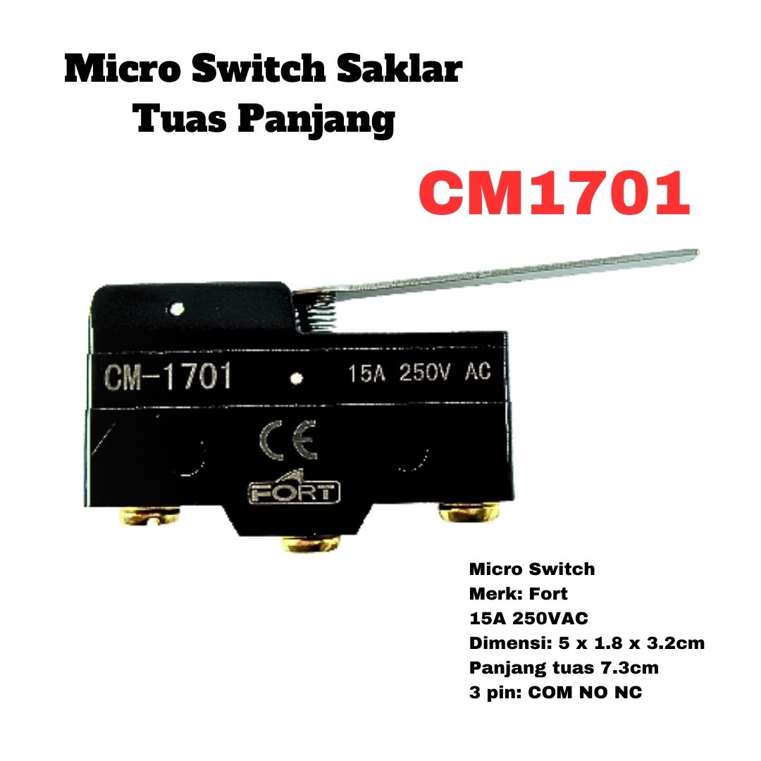 Micro Switch Saklar Sensor Limit Switch Tuas Panjang CM1701 Fort ...