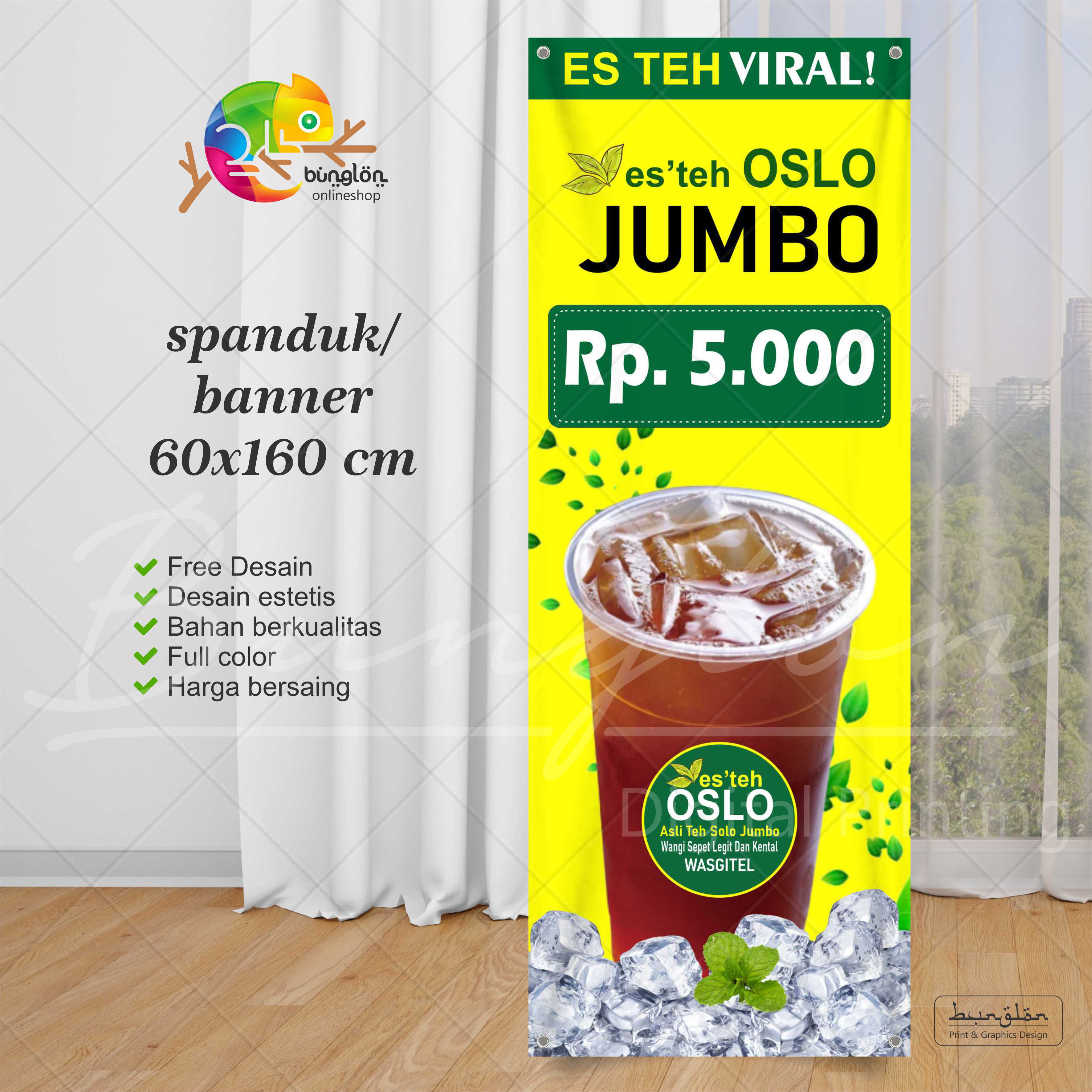 Spanduk Banner Es Teh Oslo Jumbo | Lazada Indonesia
