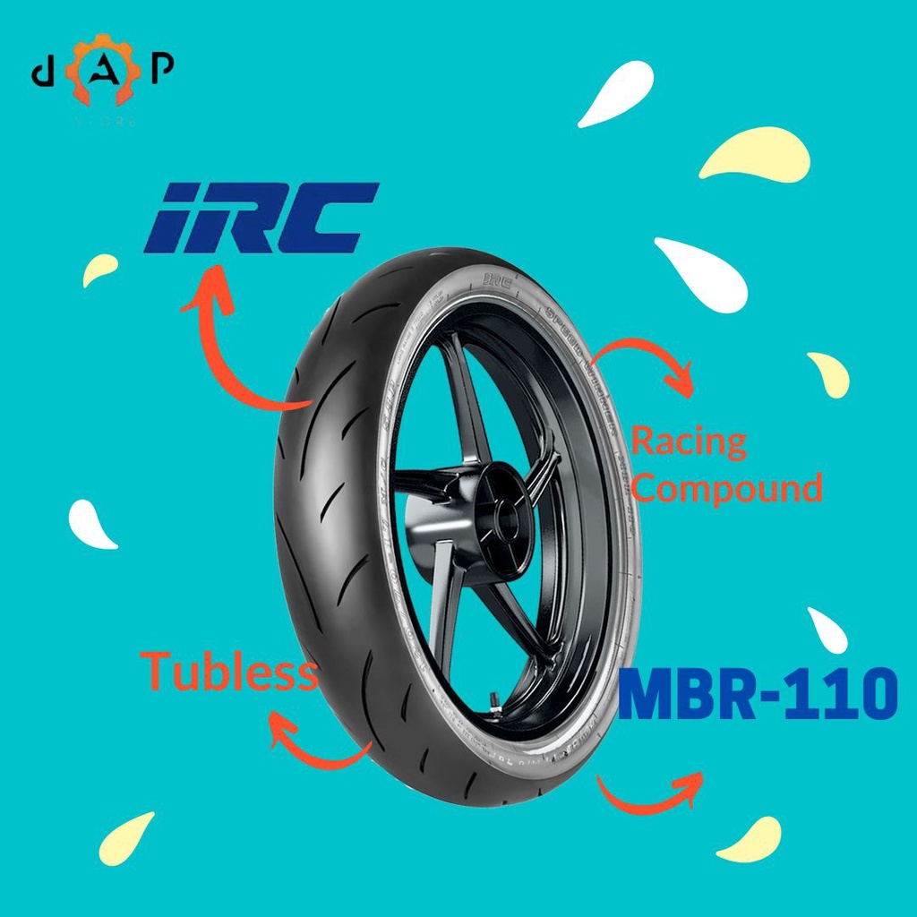 BAN MOTOR RING 17 // IRC MBR-110 120/70-17 (RACE COMPOUND) TUBELESS // BAN MOTOR SATRIA FU, MX ...