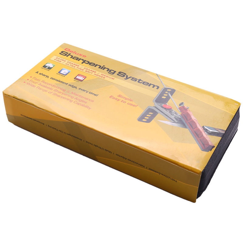 Knife Sharpener Deluxe 5 Whetstones Set Sharpening System Grindstone 5 ...