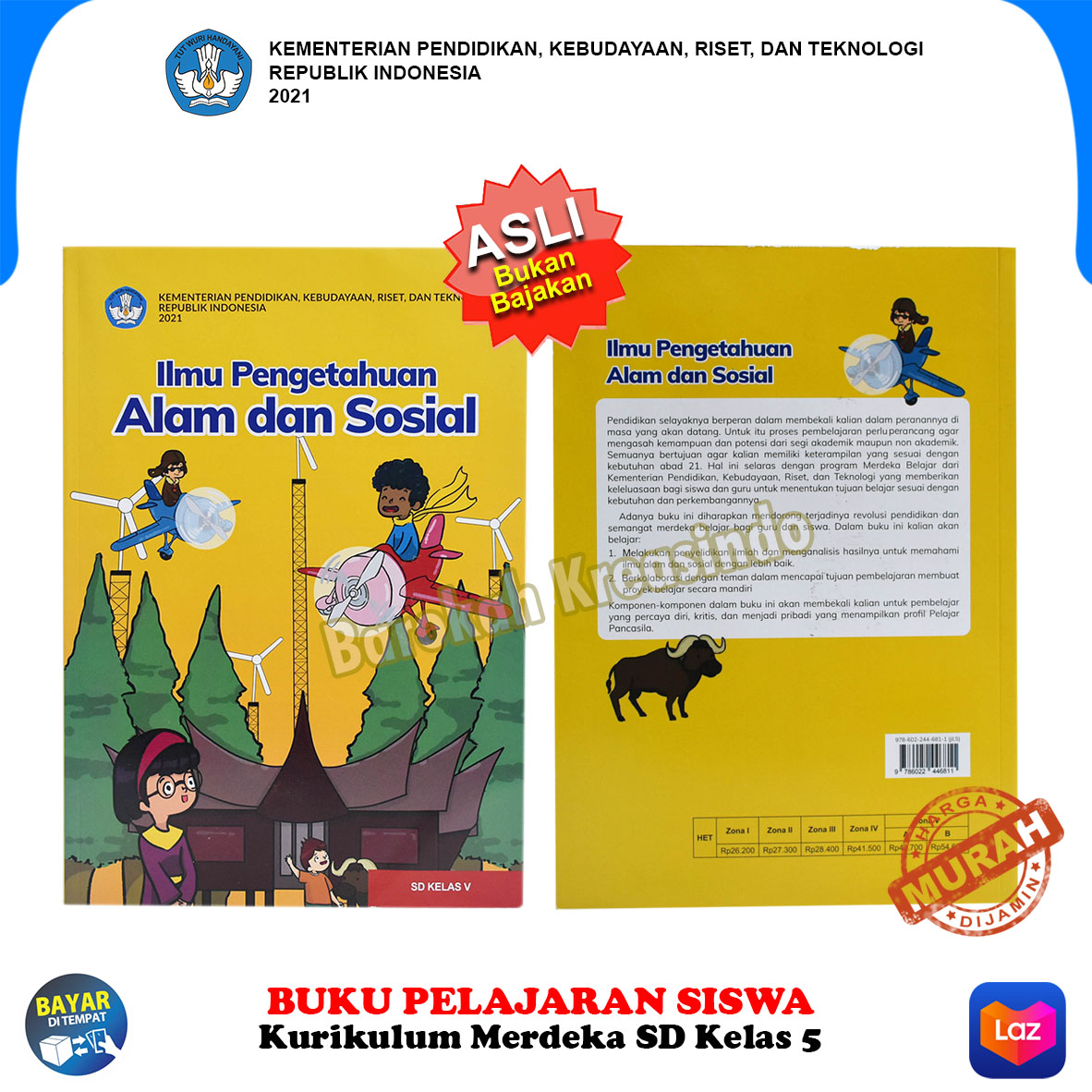 Buku Paket Ilmu Pengetahuan Alam dan Sosial Kls V Kurikulum Merdeka SD ...