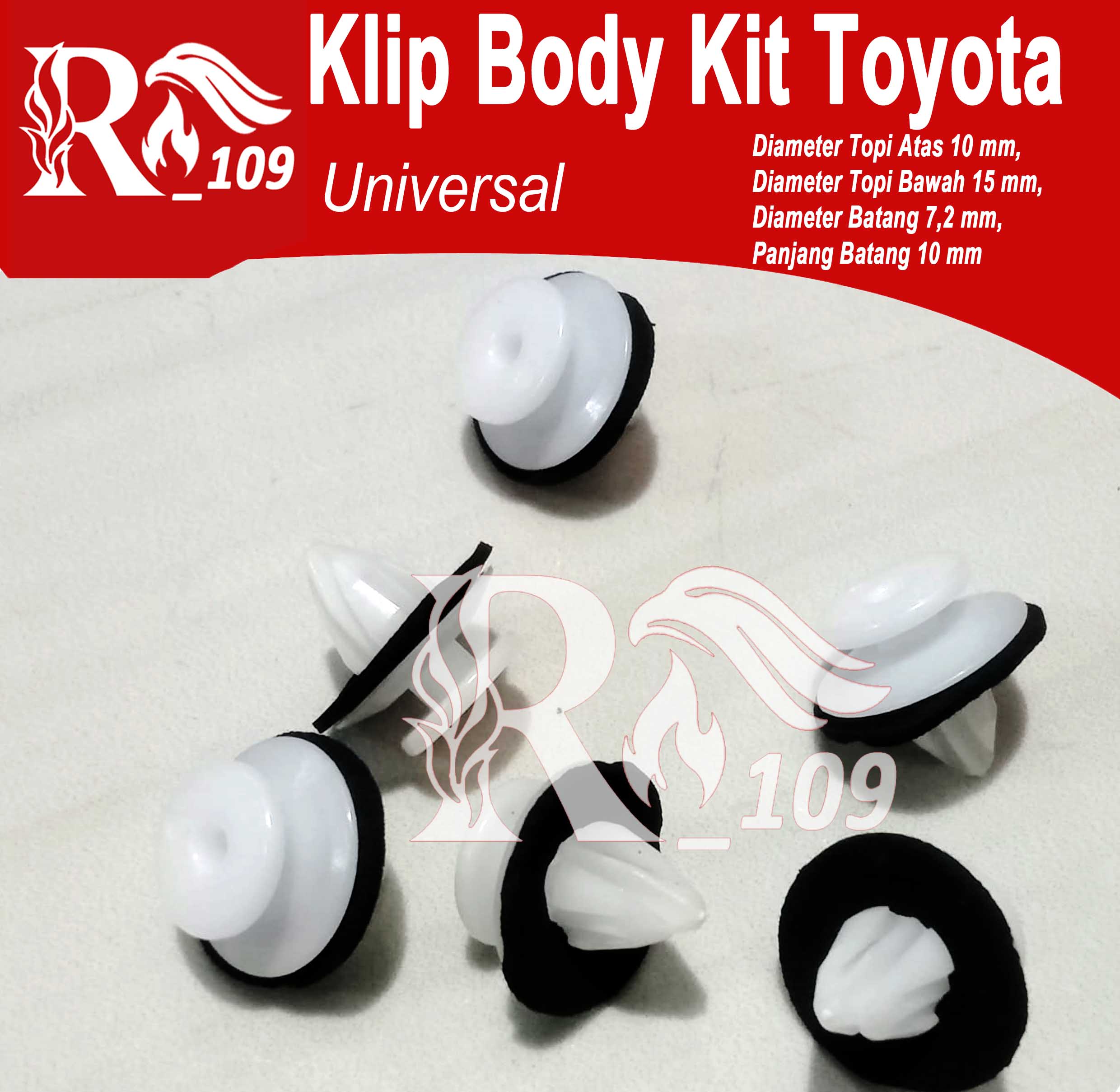 10 Pcs Kancing Klip Body Kit/Klip Moulding Toyota Universal | Lazada ...