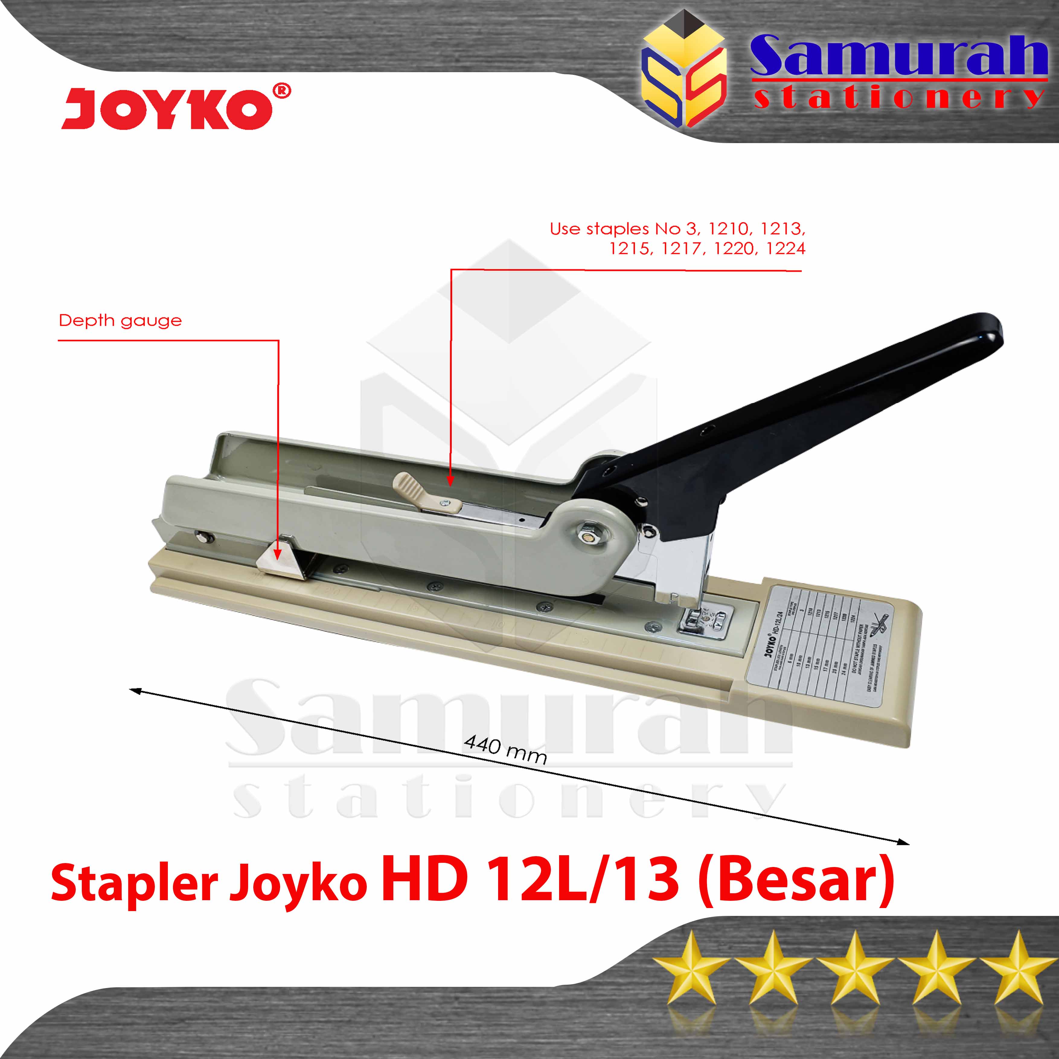 Stapler Joyko HD-12L/24 Besar / Mesin Staples Jilid HD 12L 24 Panjang ...