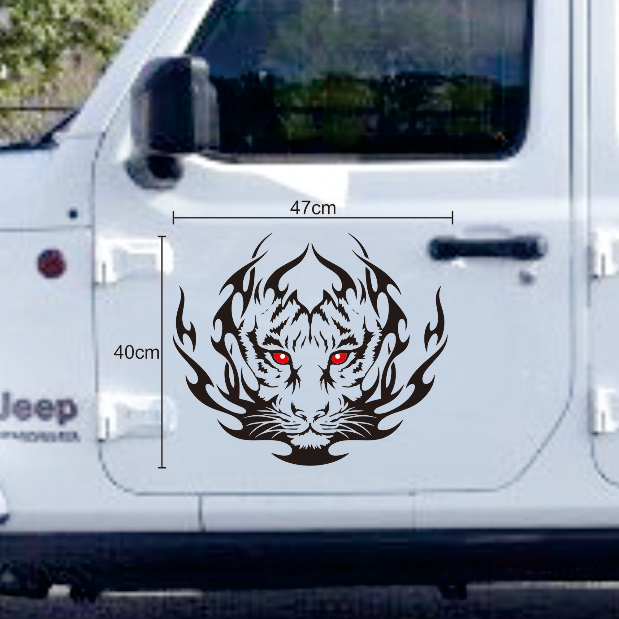 Cutting sticker mobil macan tribal pintu stiker macan pintu mobil ...