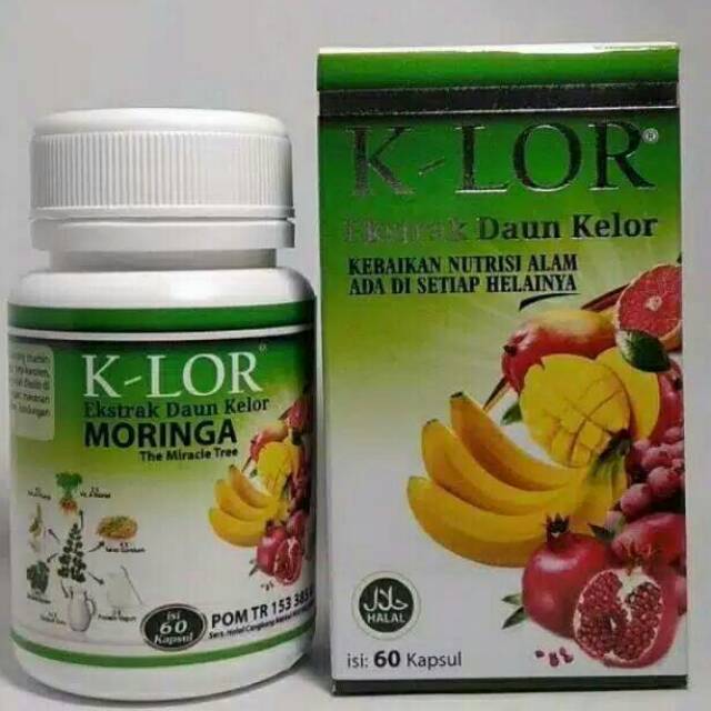 Kapsul K-LOR Ekstrak Daun Kelor / Klor / K-lor 60 kps | Lazada Indonesia