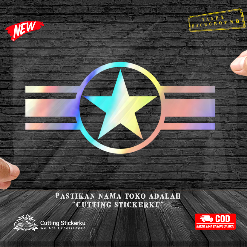 Bintang Landscape Sayap Militer Cutting Sticker Variasi Jeep Motor ...