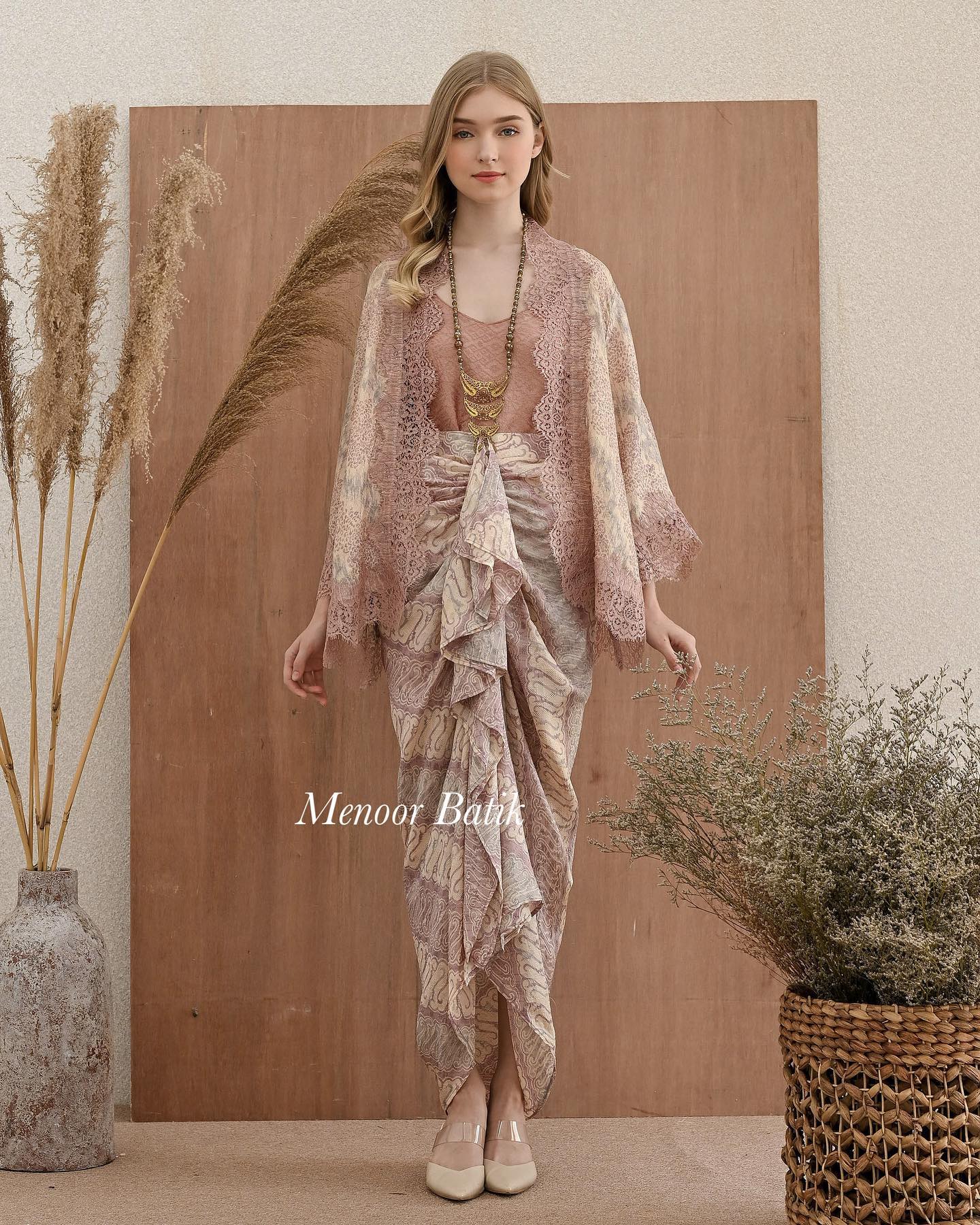 BATIK KEBAYA LACE OUTER SET ROK LILIT VISCOSE SEMI SUTERA PREMIUM HIGH ...