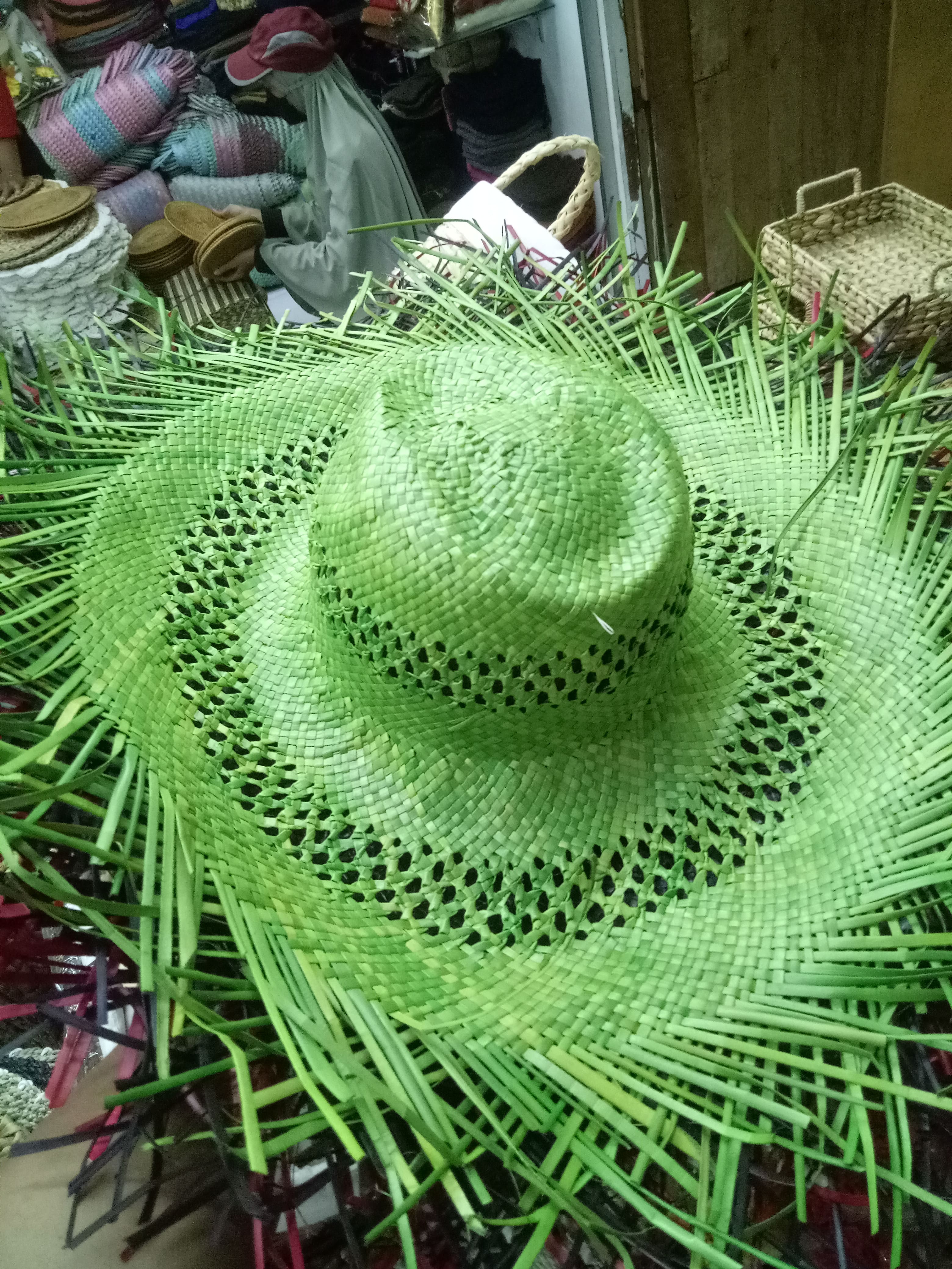 topi anyaman jerami warna warni topi pantai | Lazada Indonesia