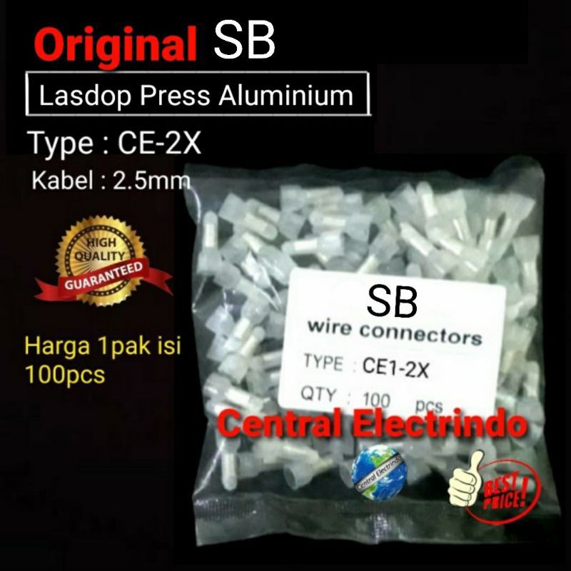 Lasdop Press CE1-2X (2.5mm) Transparan SB Aluminium 100pcs per pack ...
