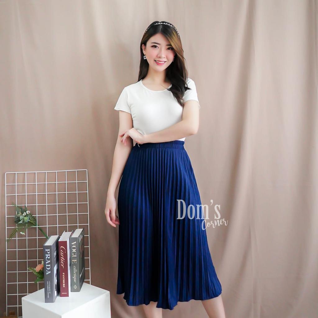 Domscorner - Korean flare skirt - rok basic plisket pleats | Lazada ...