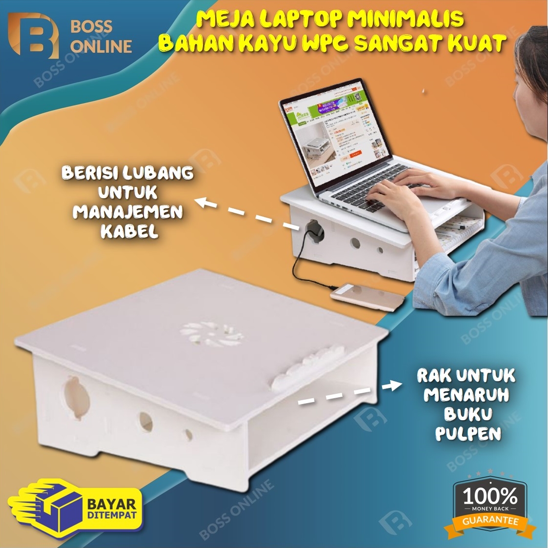 Meja Laptop Portable Serbaguna Multifungsi Bisa Segala Ukuran Laptop ...