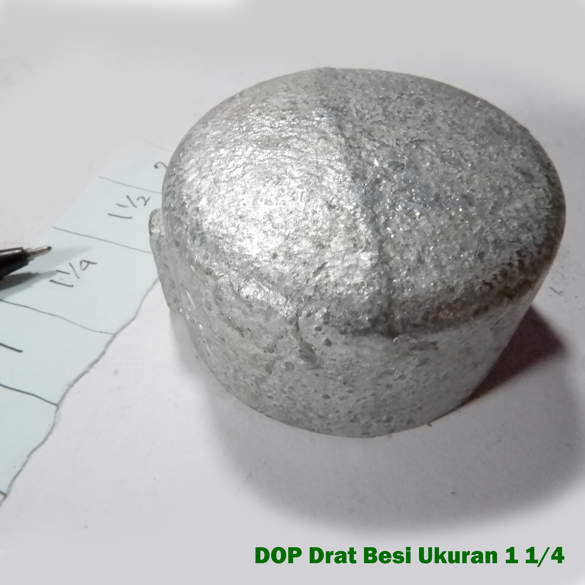 TUTUP PIPA BESI / DOP BESI / CUP BESI GALVANIS UKURAN 1 1/4 DRAT DALAM ...