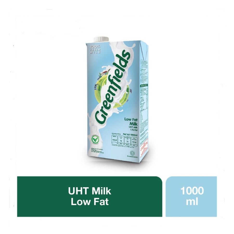 SUSU UHT LOW FAT GREENFIELDS MILK 1L | Lazada Indonesia