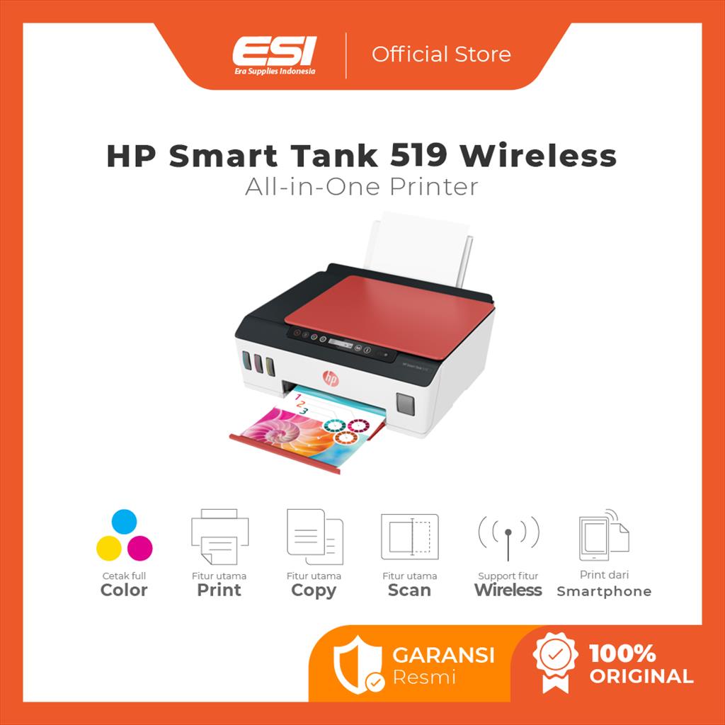 HP Smart Tank 519 Wireless All-in-One (3YW73A) | Lazada Indonesia
