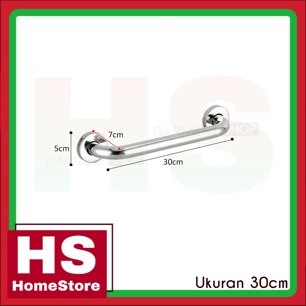 LIVINGHOME Handle Kamar Mandi Pegangan Pintu Kaca Tangga Bathtub ...