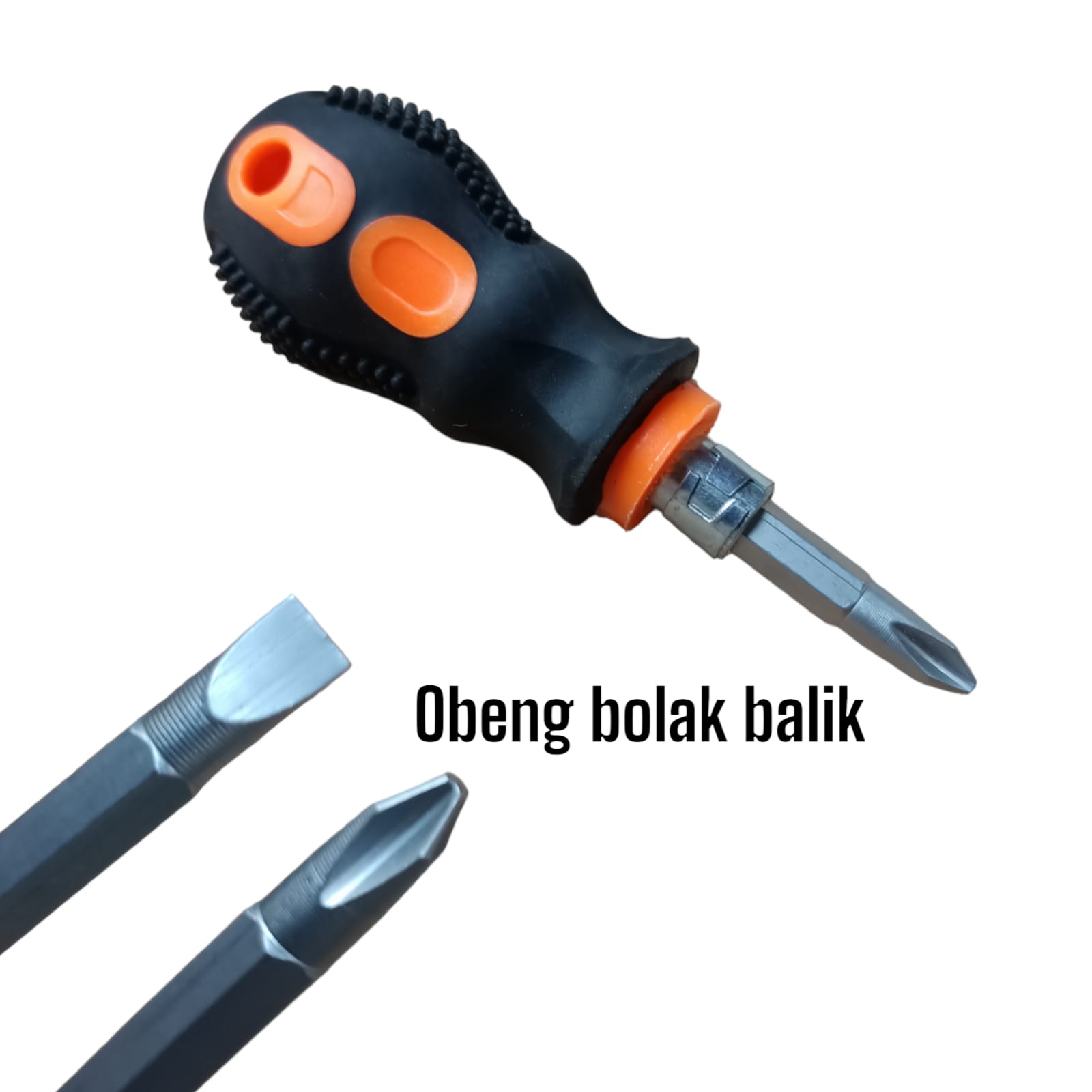 Obeng PRAKTIS Min Plus Bolak Balik Cebol Bogel 2 Inch Karet Bintik ...