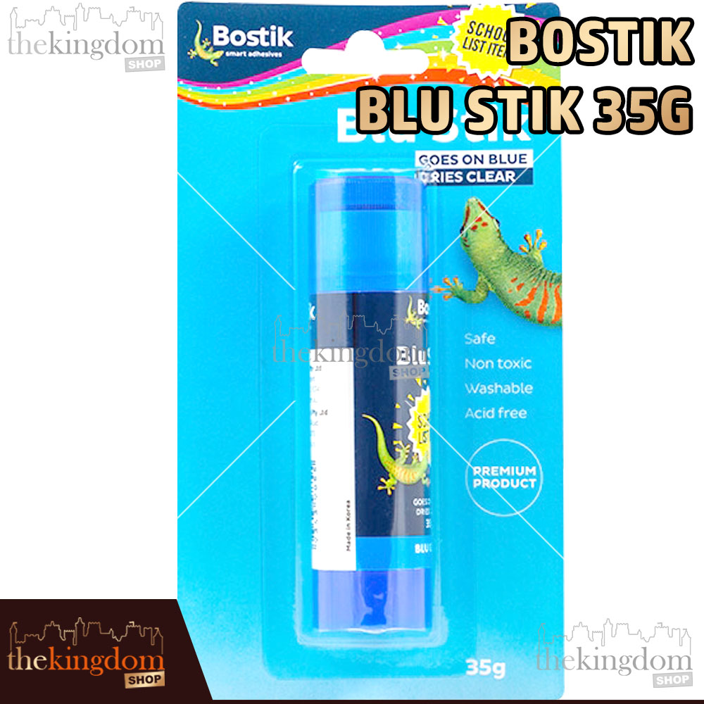 Bostik Blu Stik Blue Glue 35g Blister Stick Lem Kertas Perekat | Lazada ...