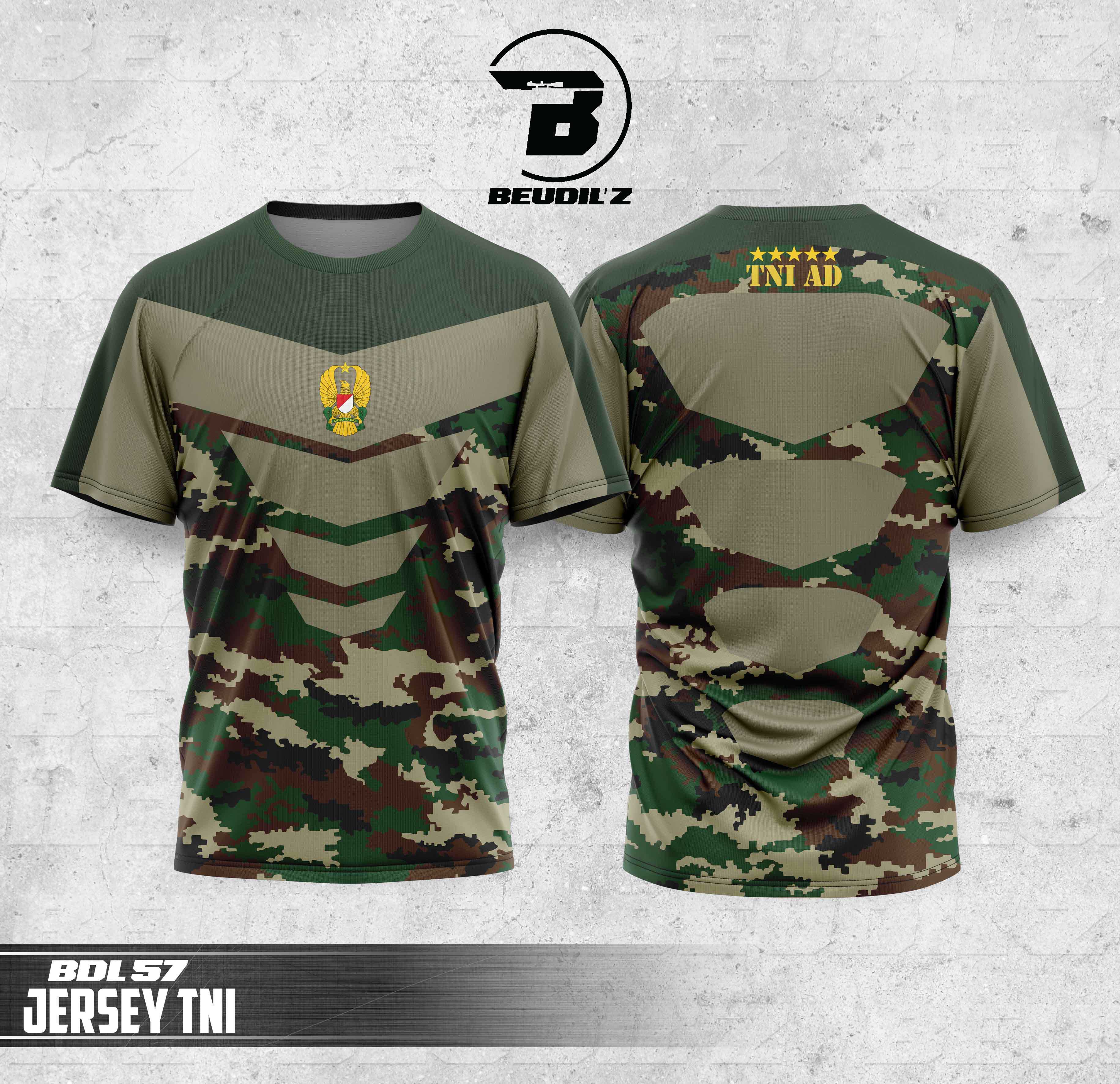 jersey army loreng motif tni ad /jersey army beudilz BDLA 18 | Lazada ...