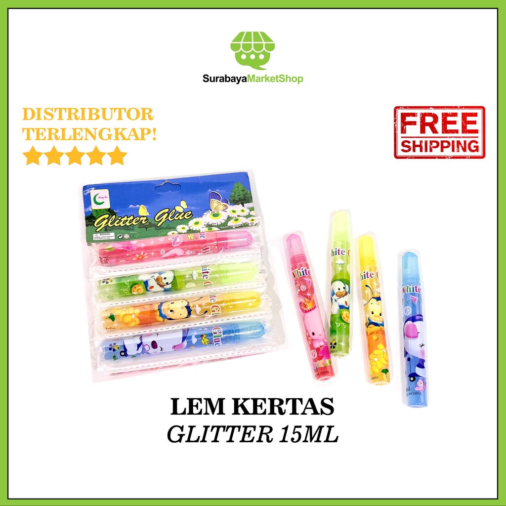 Lem Kertas Glitter - Lem Glue Kertas Stick Stik Roll Cair | Lazada ...