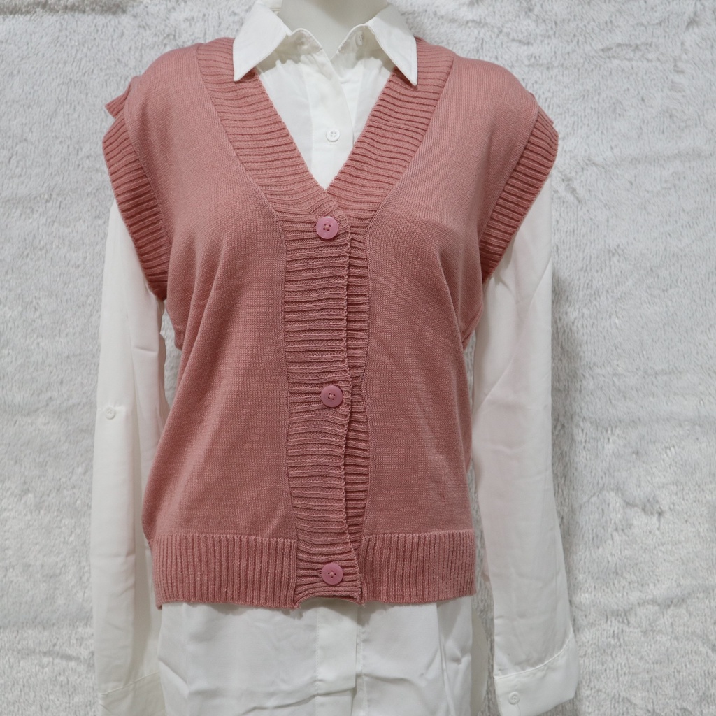 VEST ROMPI RAJUT KANCING/VEST KNIT OUTER/ROMPI RAJUT WANITA | Lazada ...