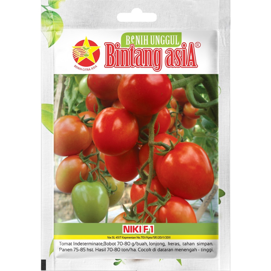 Benih Tomat NIKI F1 0.5 Gram Cap Bintang Asia PT Benih Citra Asia Buah ...
