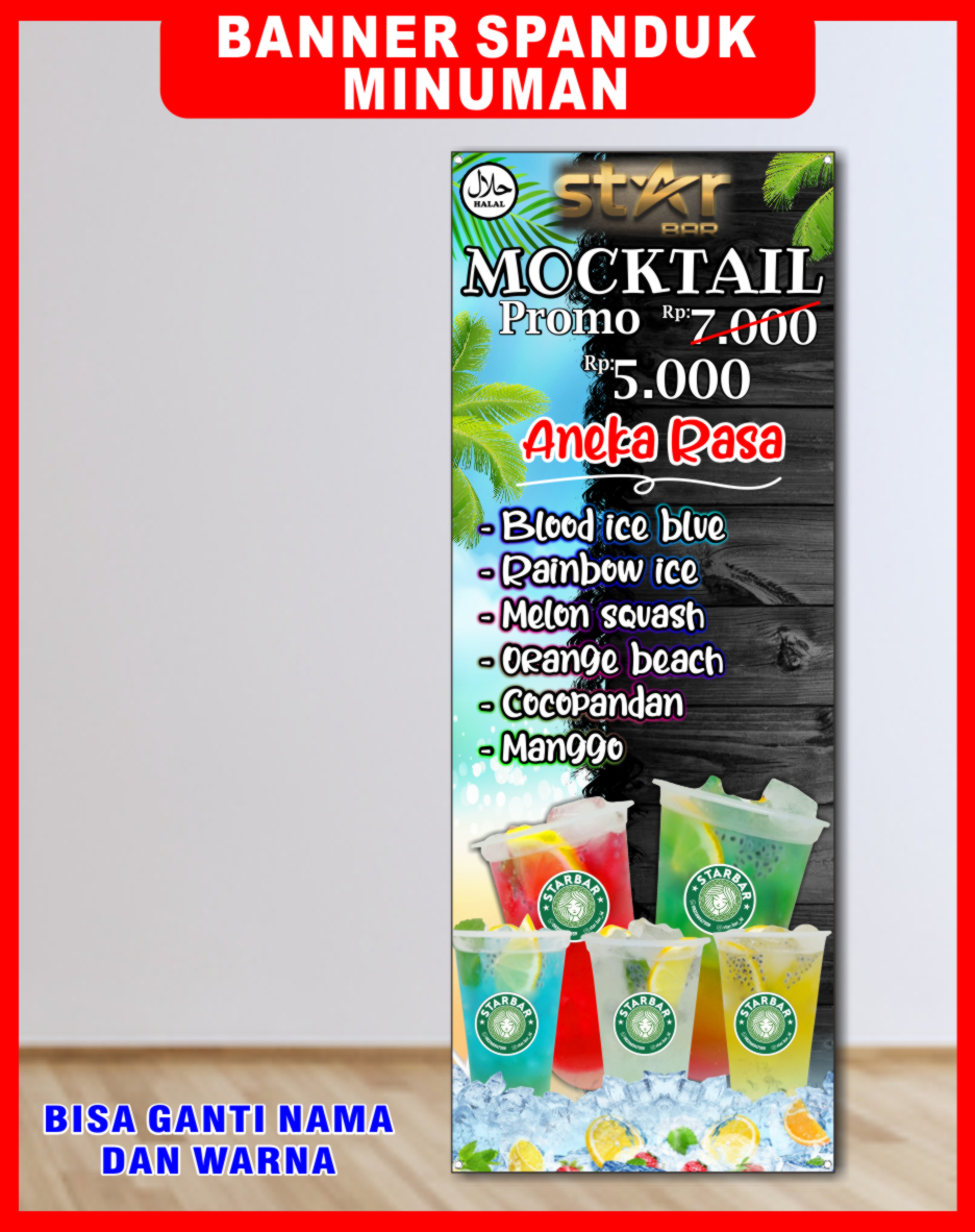 Spanduk Banner Backdrop Minuman Moctail/ Banner Minuman Moctail ...