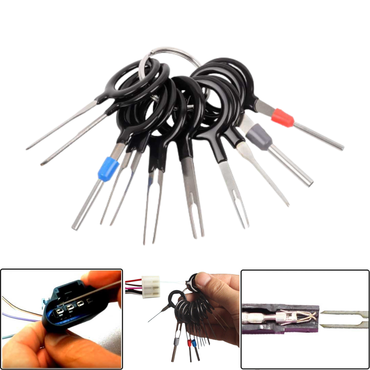 11PCS ALAT PELEPAS SKUN PIN KONEKTOR ALAT MELEPAS PIN KABEL DARI SOKET ...