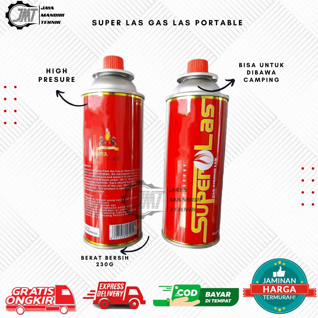 GAS KALENG SUPER LAS | GAS KOMPOR PORTEBEL | GAS KALENG MINI | GAS ...