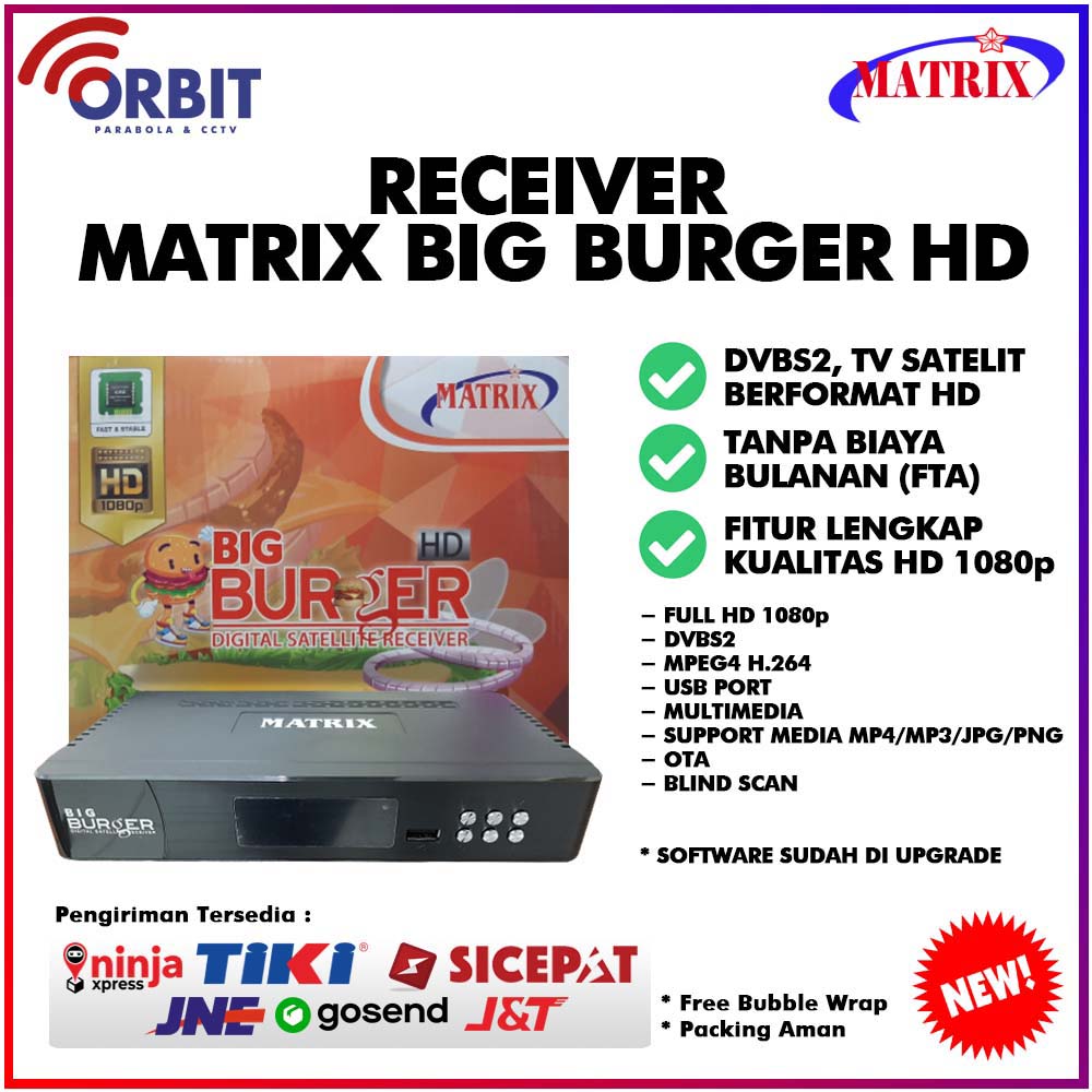 RECEIVER PARABOLA MATRIX BIG BURGER HD | Lazada Indonesia